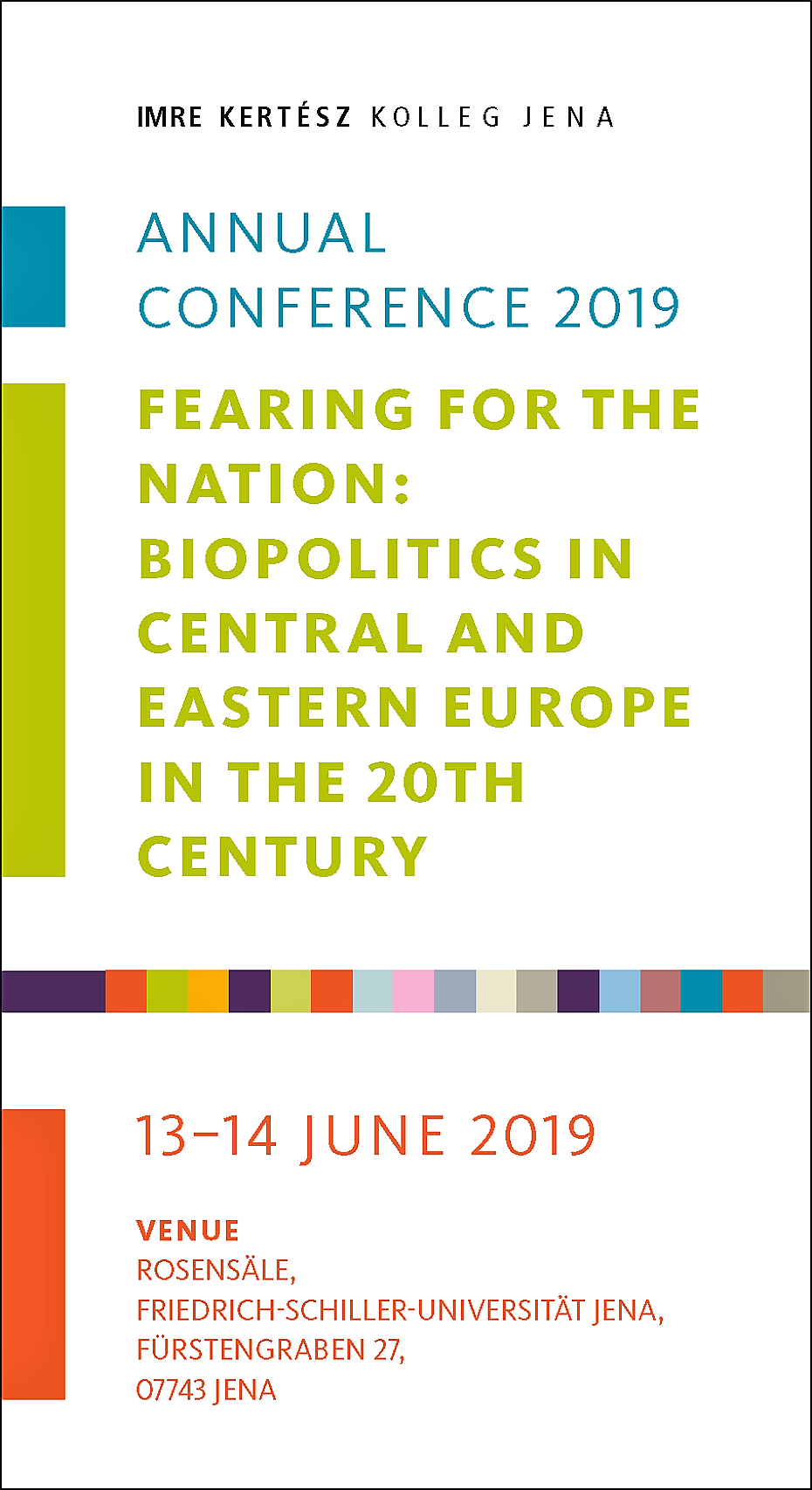 Annual Conference 2019 - Imre Kertész Kolleg Jena